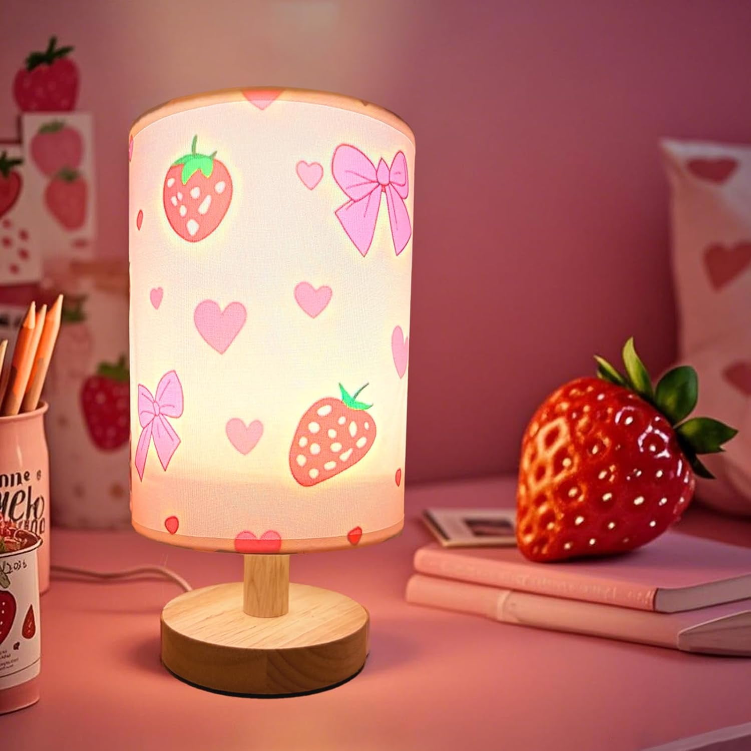 SRWEHG-Strawberry Lamp, Strawberry Room Decor for Girls,3 Color ...