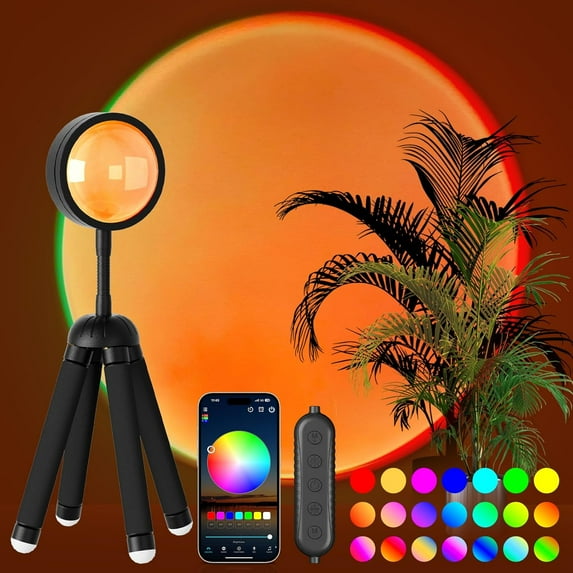 SRWEHG-Sunset Lamp Projector with APP Control and Button Control, 360 ...