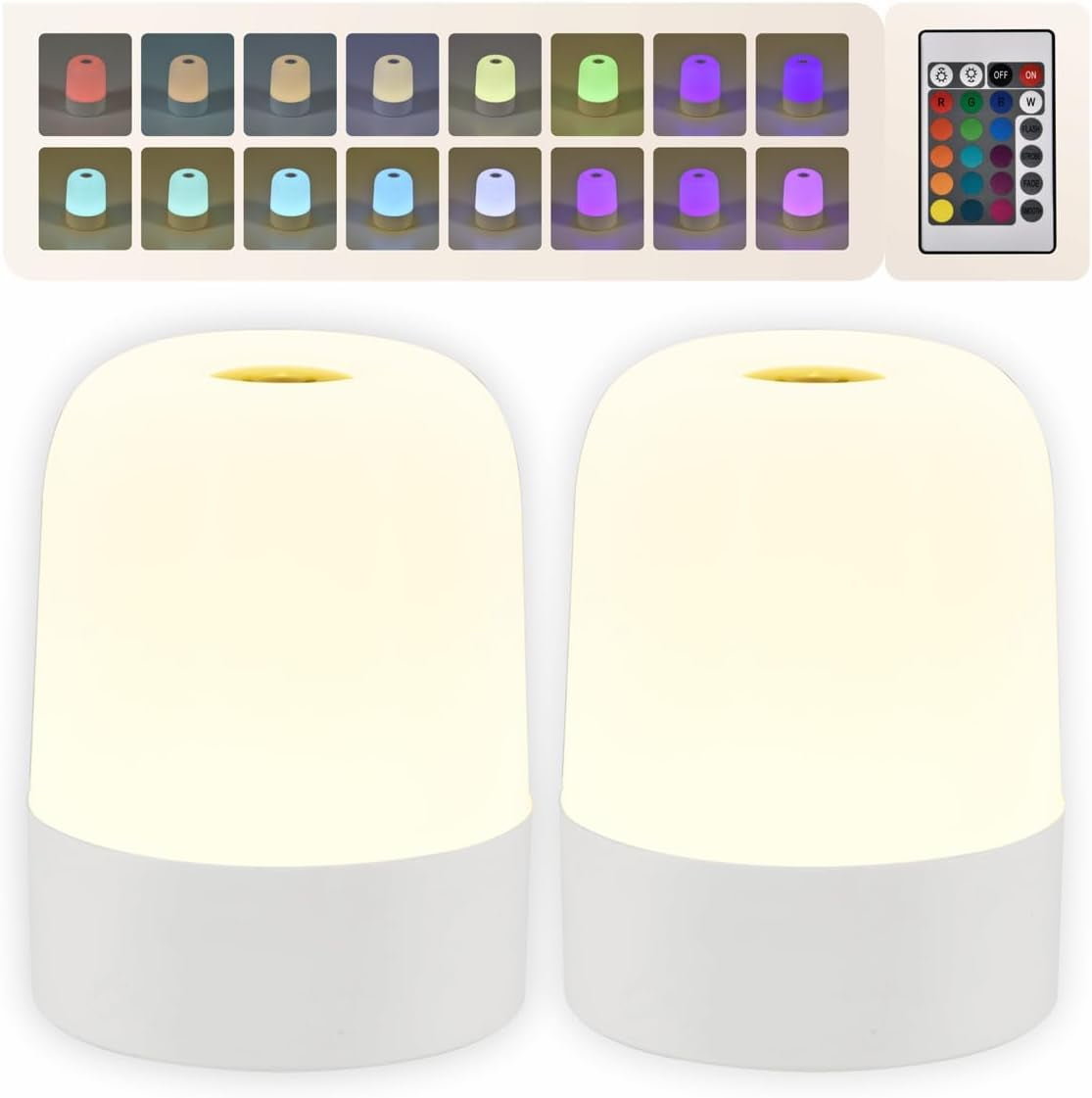 SRWEHG-Touch Lamp for Bedroom, Table Lamps Rechargeable, Remote Control ...