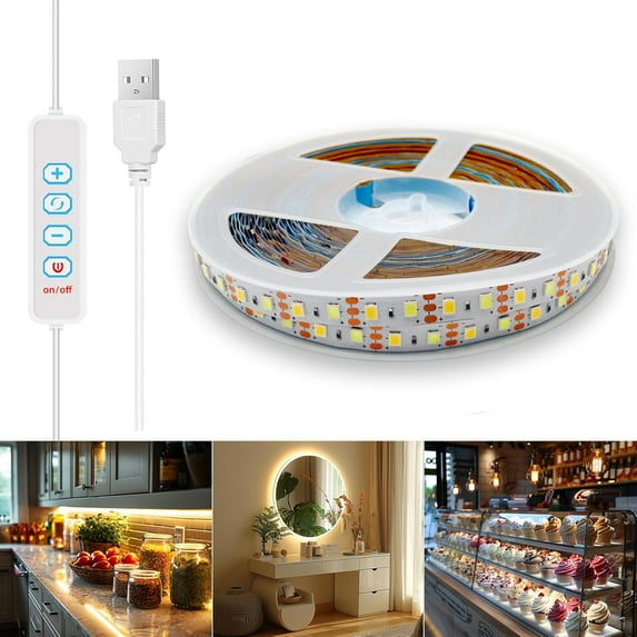 SRWEHG-USB led Strip Light 5V,6.56ft CCT Tunable Strip Lights with Self ...