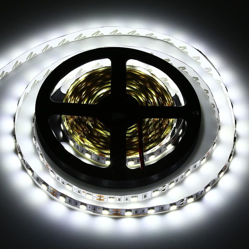 SRWEHG-White LED Strip Light, Non-Waterproof 16ft/5m SMD 5050 60LEDs/m ...