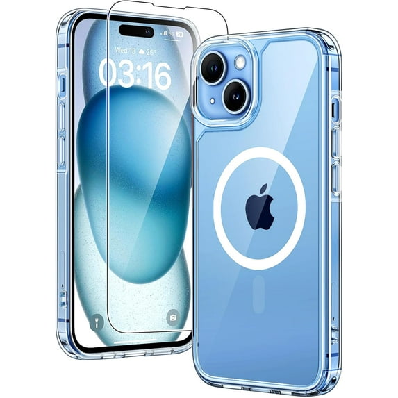 SRWEHG-for iPhone 15 Case, Compatible with MagSafe, with Screen ...