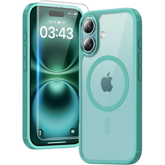 SRWEHG-for iPhone 16 Case, Compatible with MagSafe [Anti-Yellowing ...