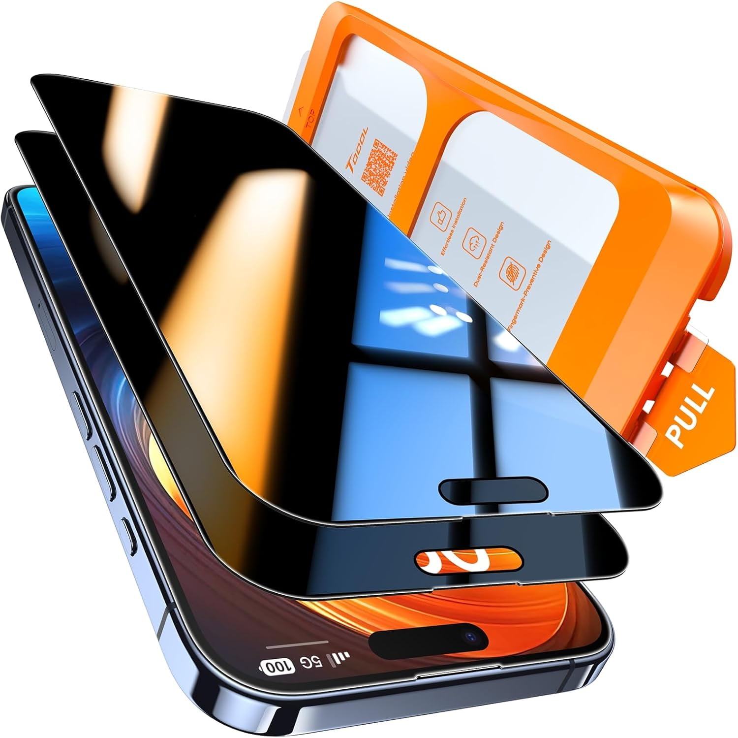 SRWEHG-for iPhone 16e / iPhone 13 Privacy Screen Protector True 25°Anti ...