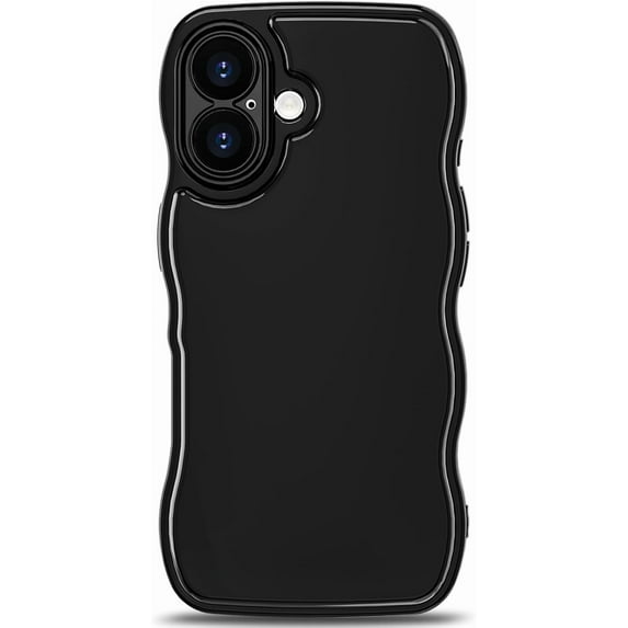 SRWEHG-for iPhone 17 Case Wave, Curly Frame Design for Women Girls ...