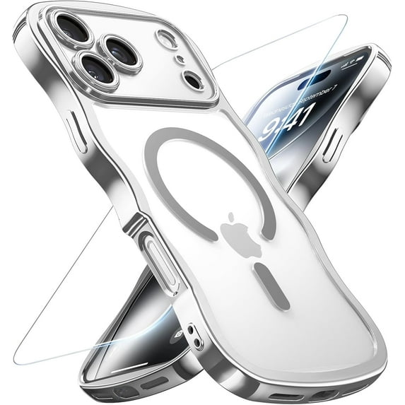 SRWEHG-for iPhone 17 Pro Max Case: [Cute Wave Frame][Fit for MagSafe ...