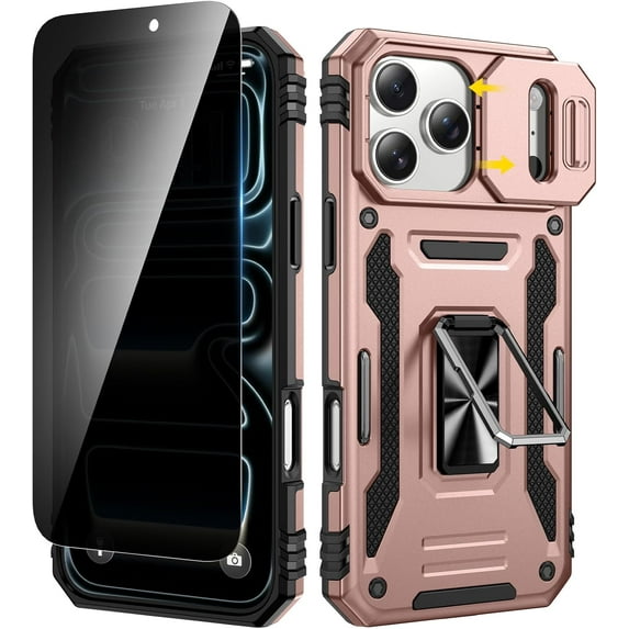SRWEHG-for iPhone 17 Pro Max Case, with Slide Camera Cover & Privacy ...