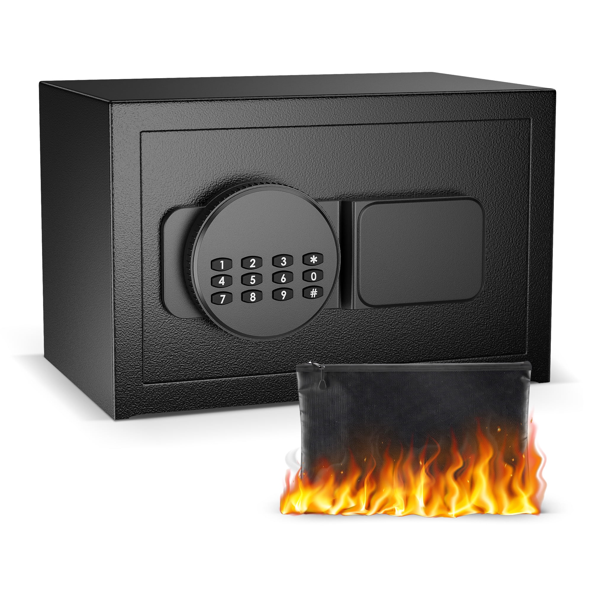 SRWTRCHRY Personal Fire and Water Resistant Safety Safe Box, 0.85 Cu ...