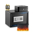 SRWTRCHRY 1.25 Cu.ft Fireproof Safe Box with Money Bag, Home Security ...