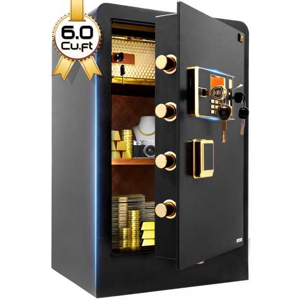 SRWTRCHRY 6.0 Cu.ft. Safe Box, Dual Key System, Home Safe, Wall Mount ...