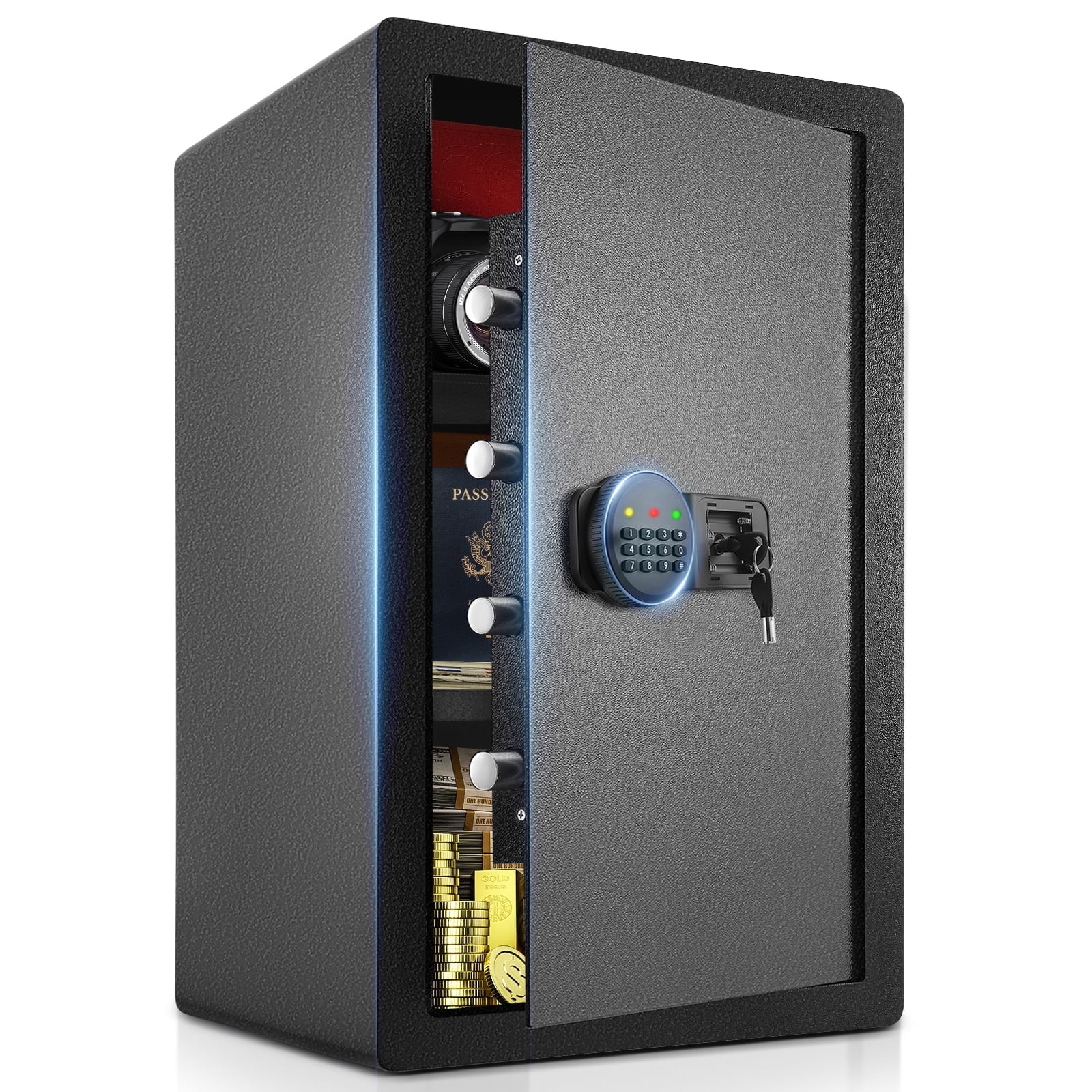 SRWTRCHRY 3.8 Cu ft Large Safe Box, Home Safe with Digital Keypad and ...