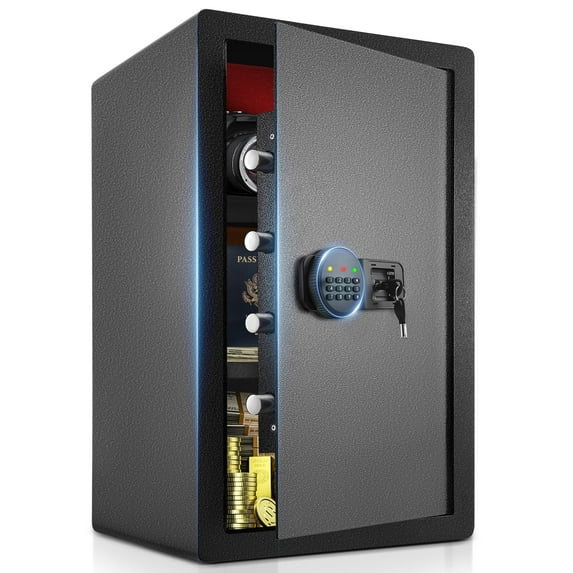 SRWTRCHRY 3.8 Cu ft Large Safe Box, Home Safe with Digital Keypad and ...
