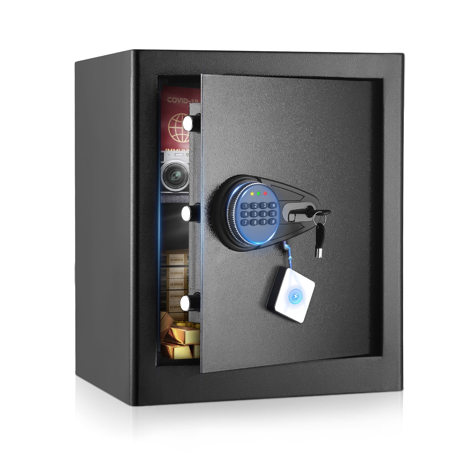 SRWTRCHRY 3.0 Cu. ft. Safe Box, Fireproof, Keys & Digital Keypad Lock ...