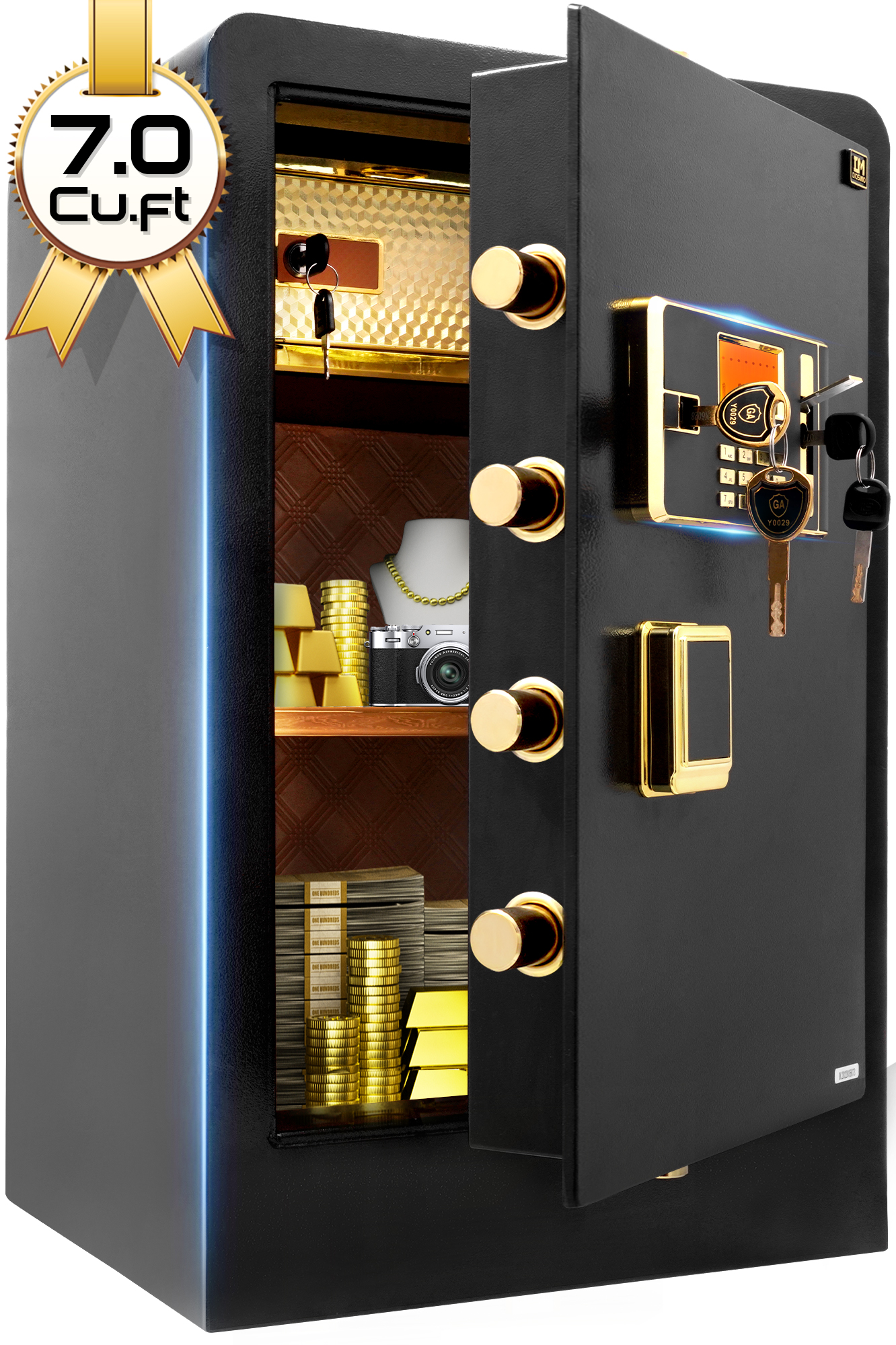 SereneLife Digital Safety Office Electronic Home Safe Box - Locking ...