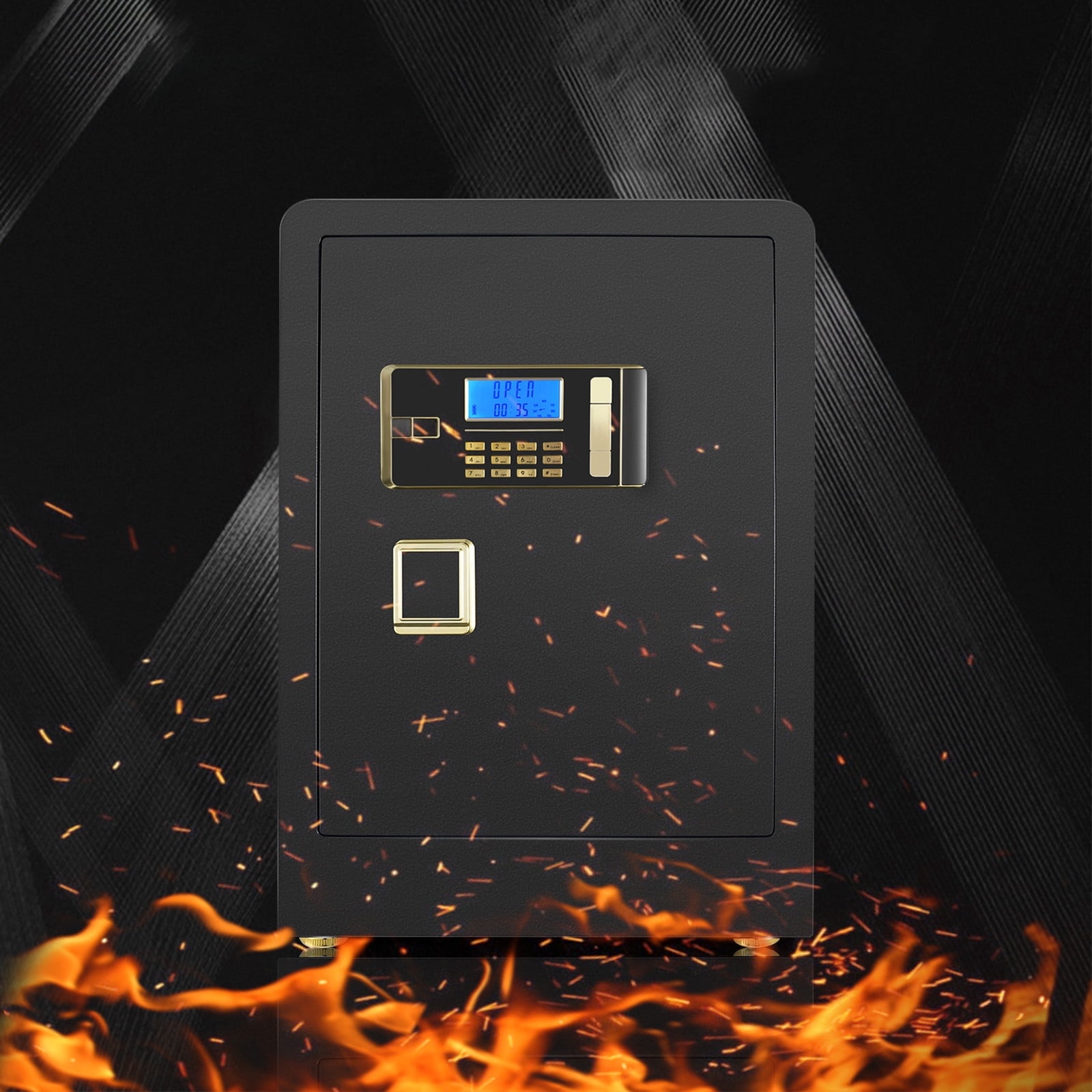 SRWTRCHRY 5.0 Cubic Feet Safes Basics Large Security Safe with ...