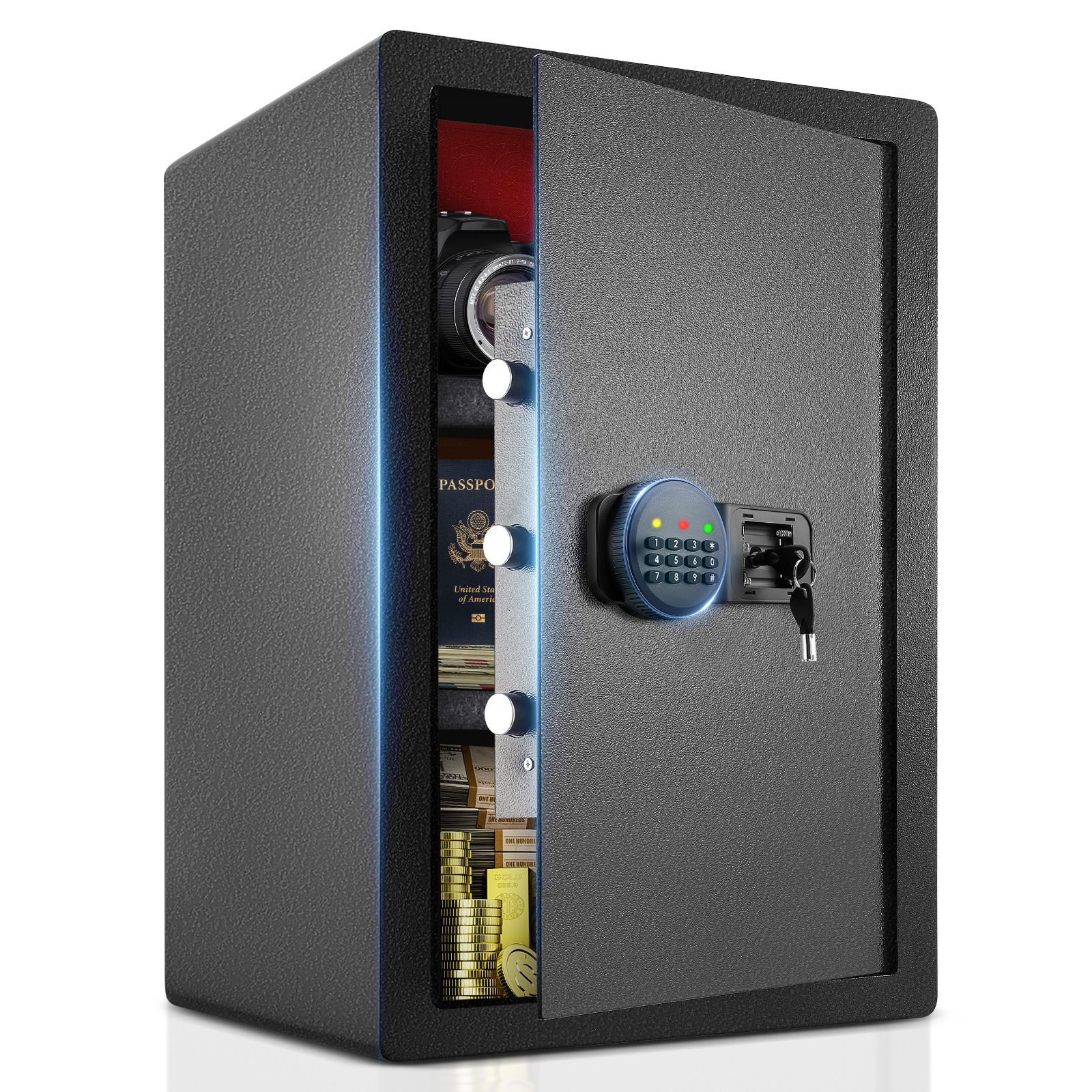 Honeywell Safes, 1.24 Cu ft, Medium 1 Hr Fire Rated Water Resistant ...