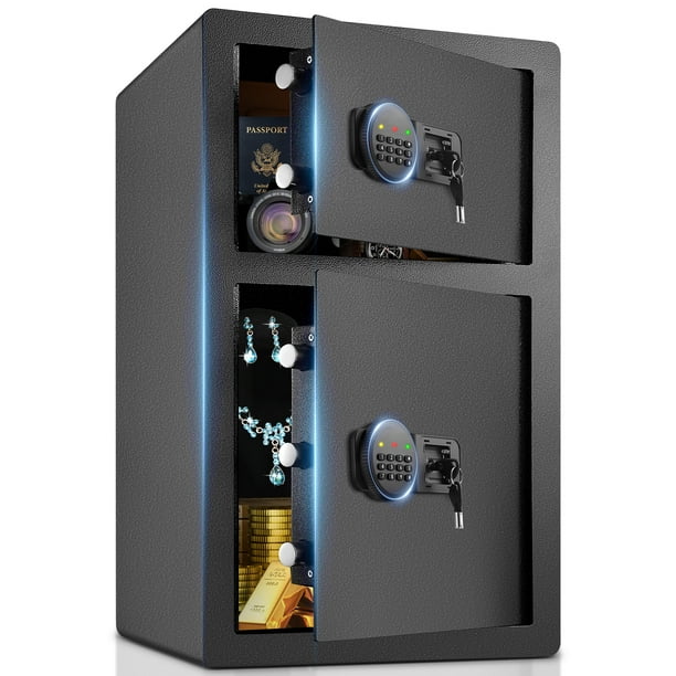 SRWTRCHRY 6.0 Cu ft Large Safe Box Fire-Resistant, Dual Door Safe with ...