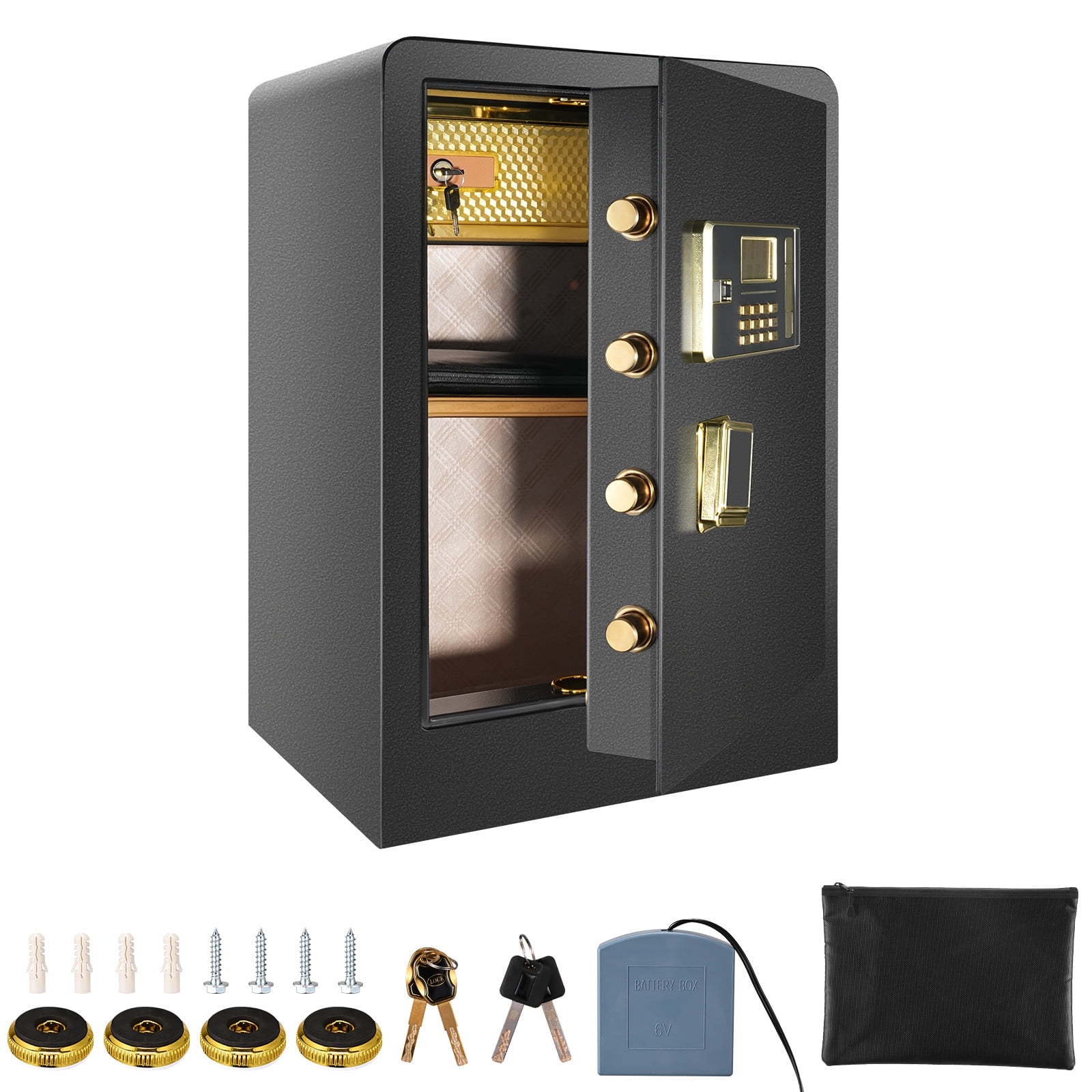 SRWTRCHRY Safe Box, 5.0 Cubic Feet Safe, Cabinet Safe with Removable ...