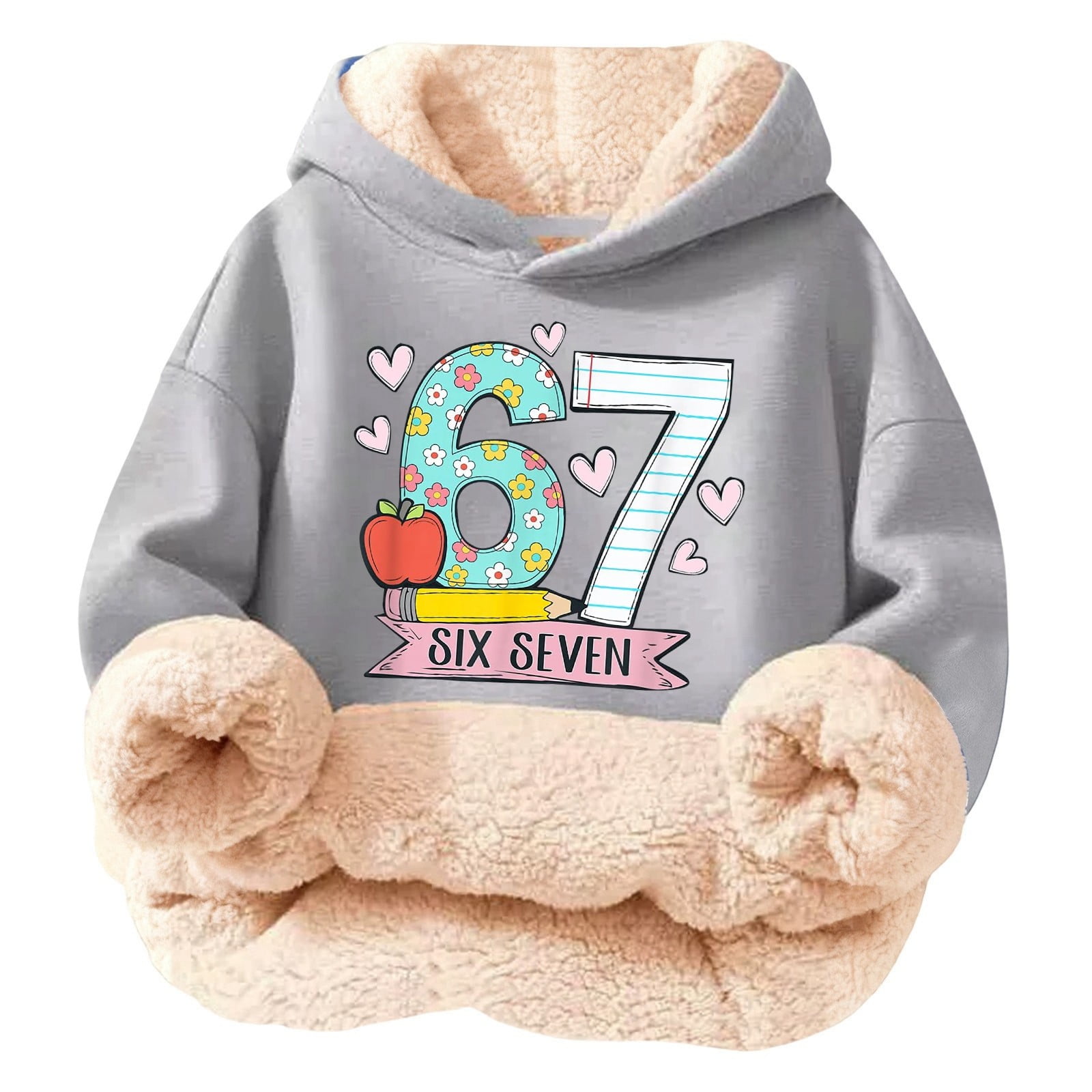 SRZYMJ 67 Kids Hoodies Funny Six Seven Number Printed Trendy Boys Girls ...