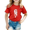 SRZYMJ Fun Six Seven 6 7 Meme Design 6 7 T-Shirt Girls Short Sleeve ...