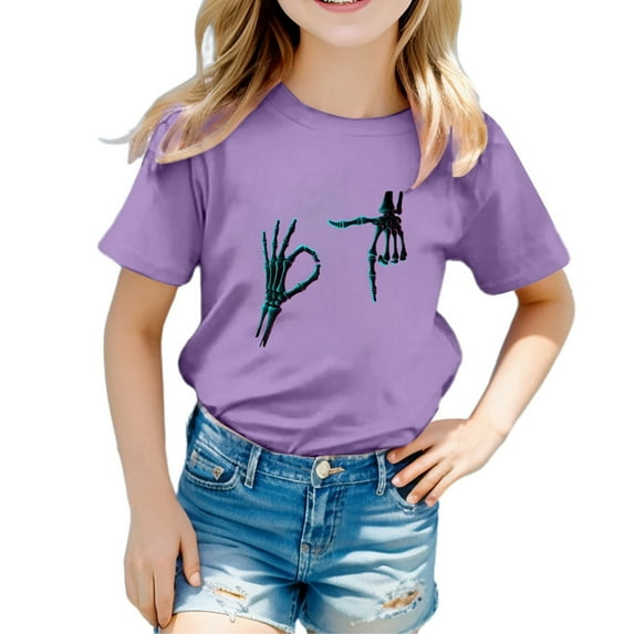 SRZYMJ Fun Six Seven 6 7 Meme Design 6 7 T-Shirt Girls Short Sleeve ...