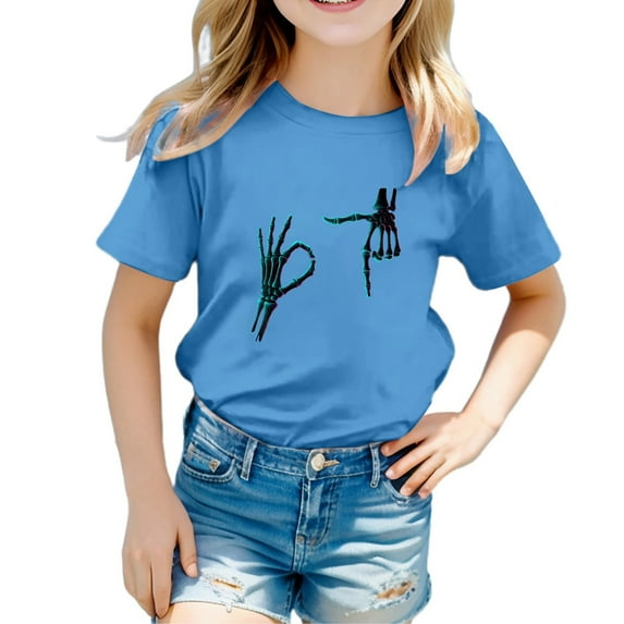 SRZYMJ Fun Six Seven 6 7 Meme Design 6 7 T-Shirt Girls Short Sleeve ...