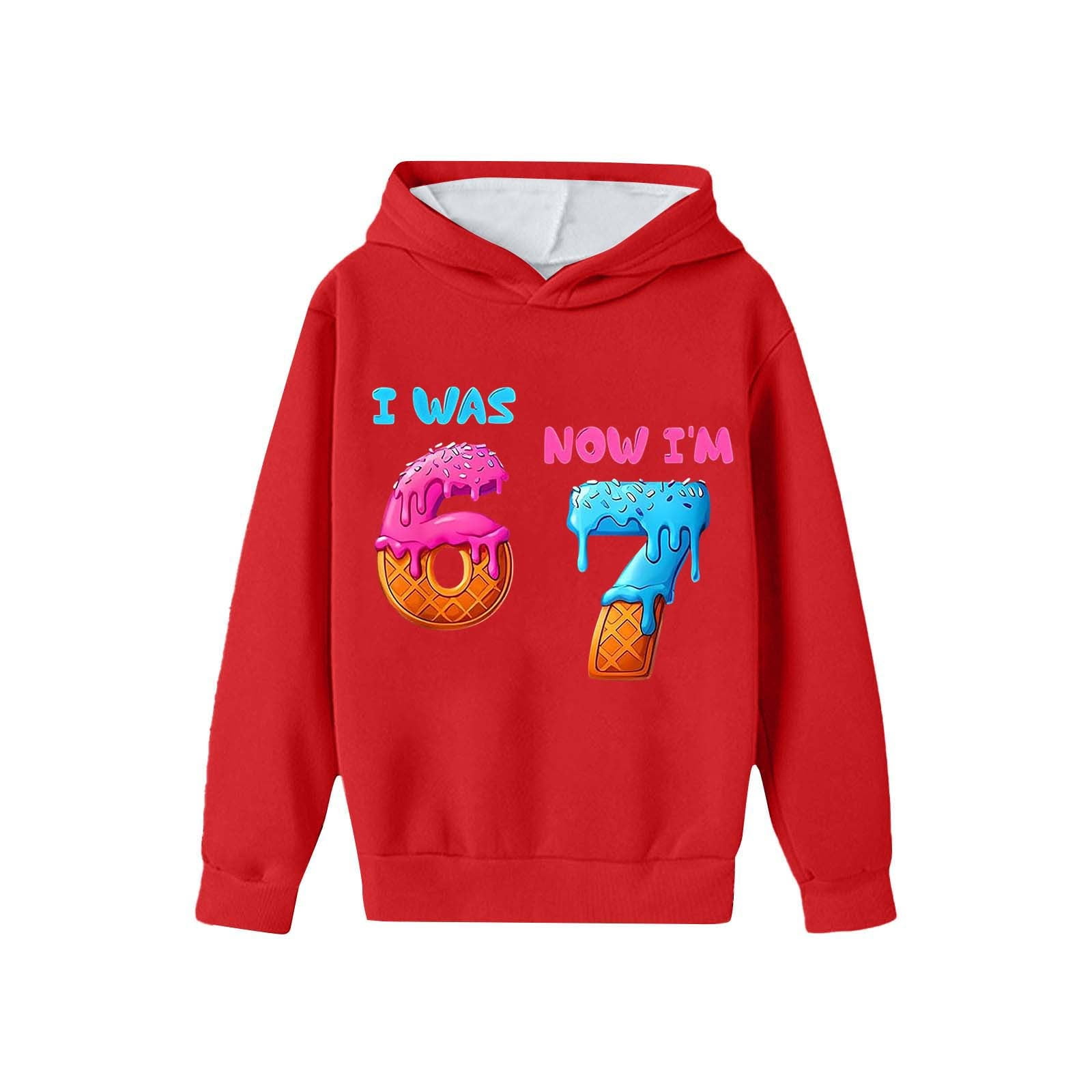 SRZYMJ Funny Six Seven 6 7 Meme Gen Alpha Slang Kids 67 Ice Cream Drip ...