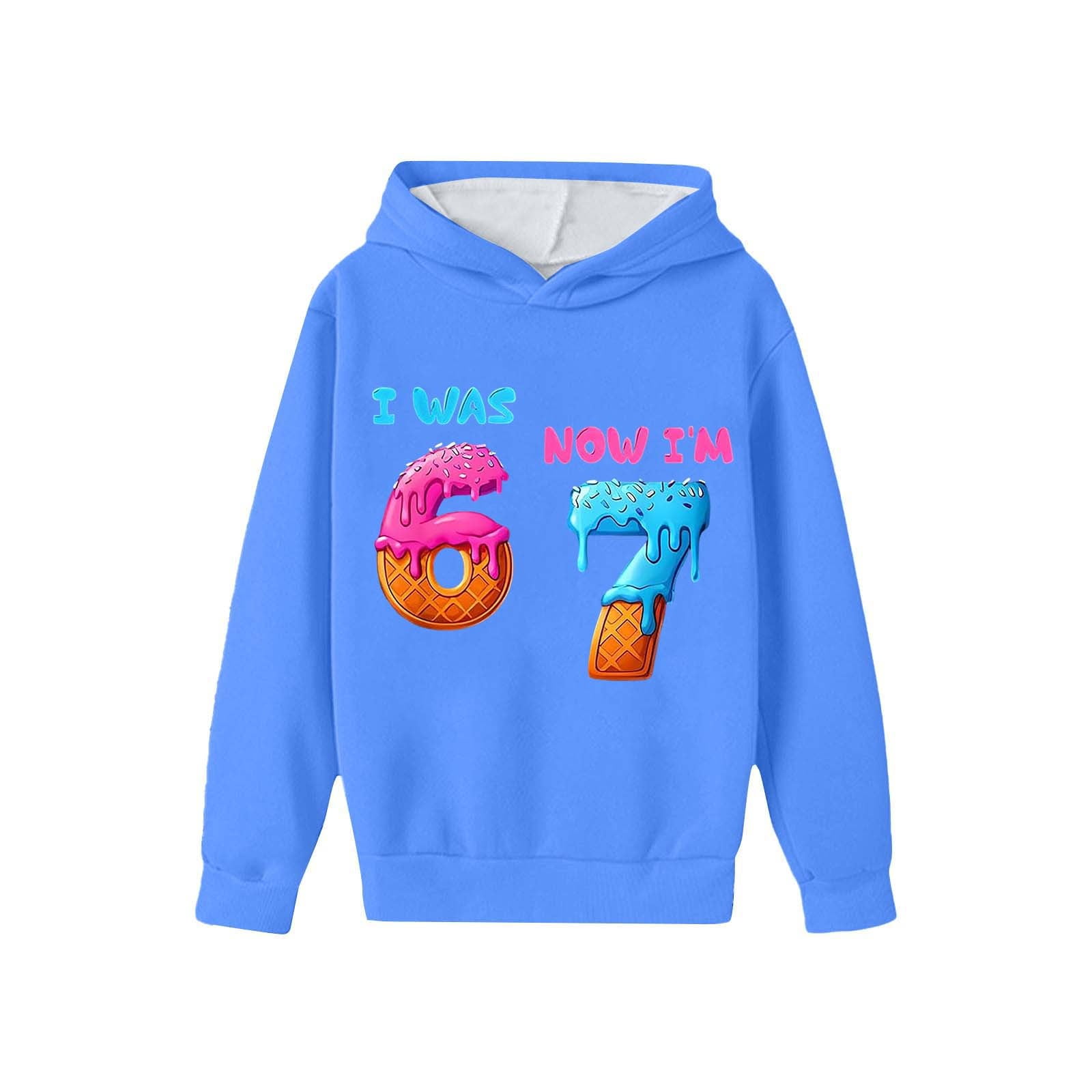 SRZYMJ Funny Six Seven 6 7 Meme Gen Alpha Slang Kids 67 Ice Cream Drip ...