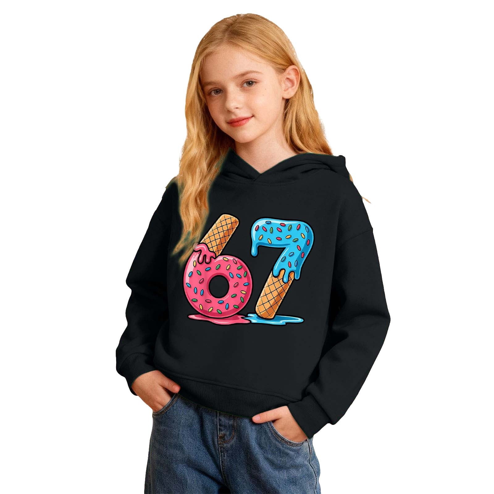 SRZYMJ Funny Six Seven 6 7 Meme Kids 108 Ice Cream Meme Hoodie Boys ...