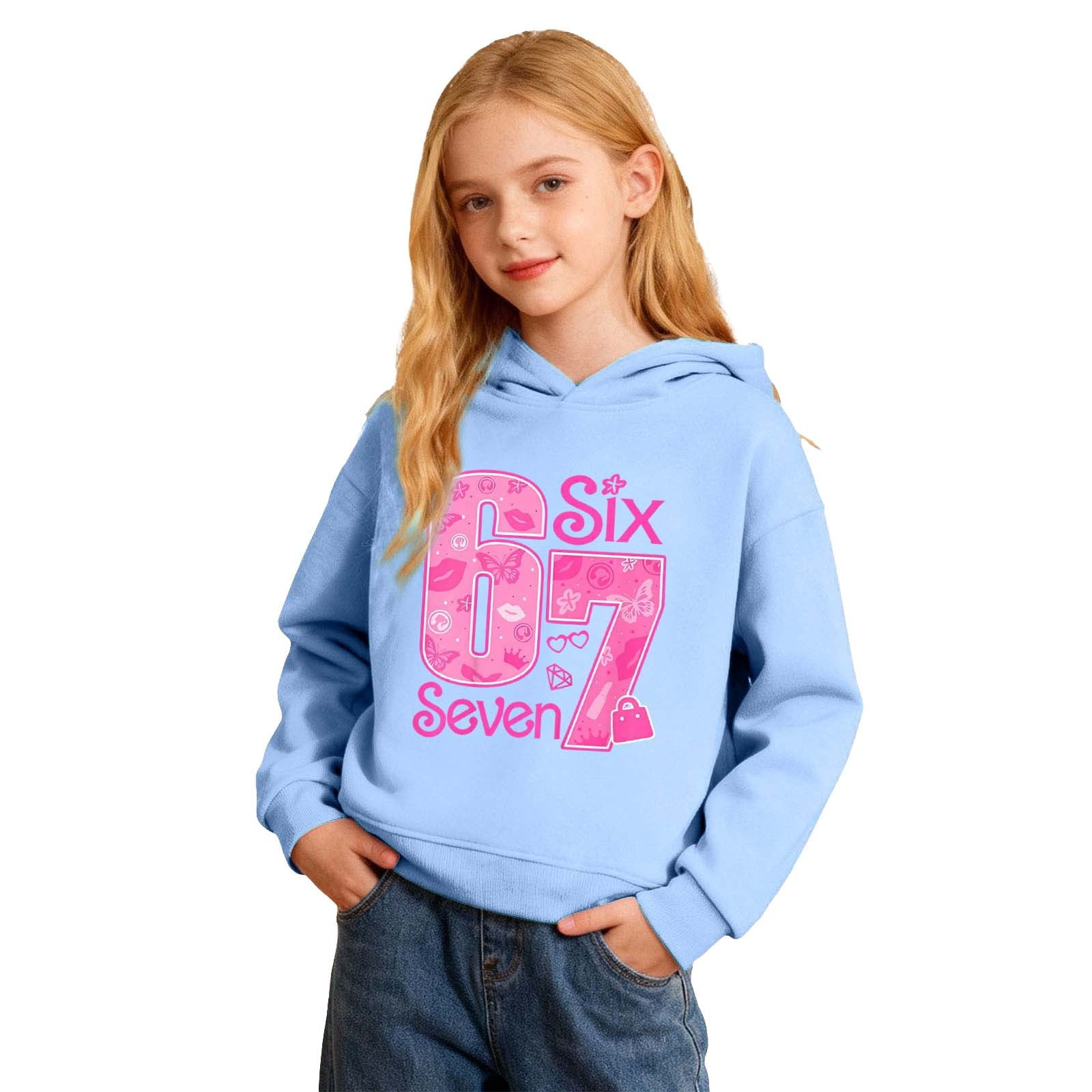 SRZYMJ Funny Six Seven 6 7 Meme Kids 449 Ice Cream Drip Meme Hoodie ...