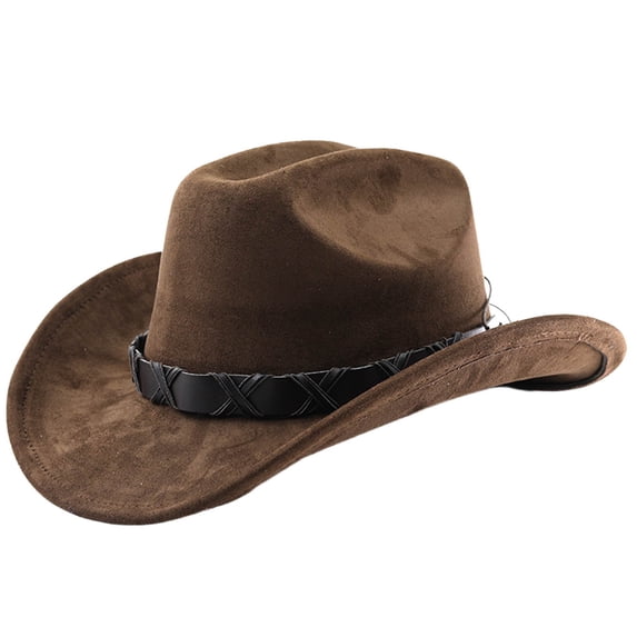 SRZYMJ Western Cowboy Hat With Curved Brim for And Outdoor Adventure ...