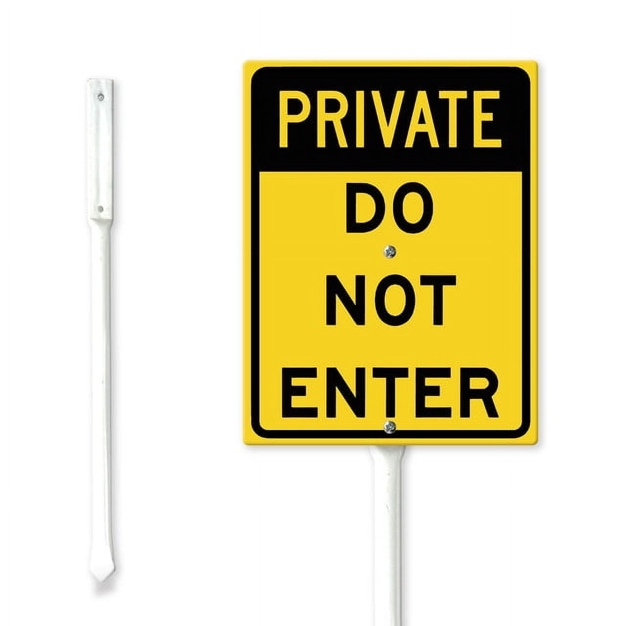 SRongmao 4.6x6inch Private Do Not Enter Yard Sign with Stake Sturdy ...