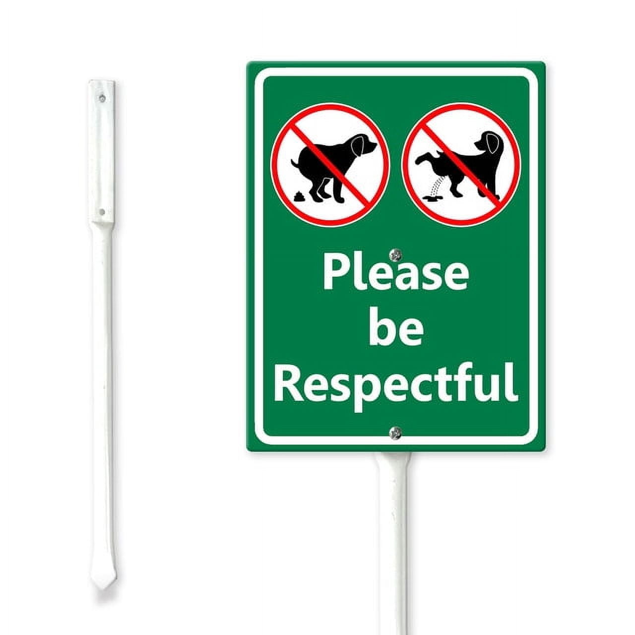 SRongmao 7x8.8inch Please Be Respectful No Poop And Pee Thank You Yard ...