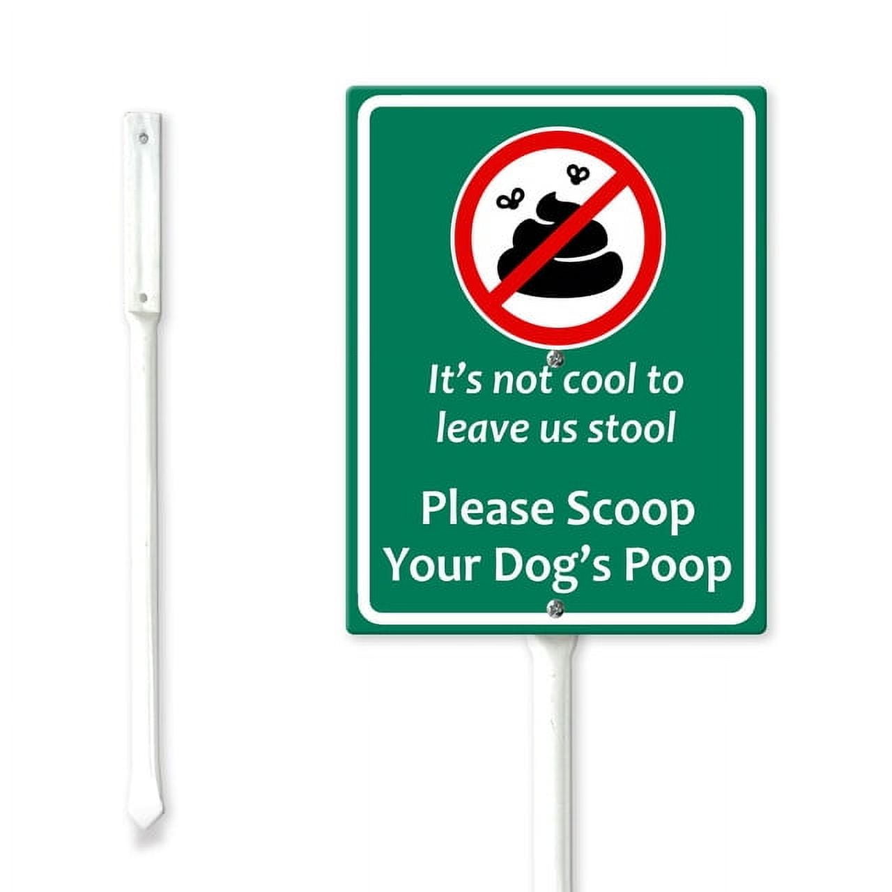 SRongmao 8x12inch It's Not Cool To Leave Us Stool Please Scoop Dog's ...