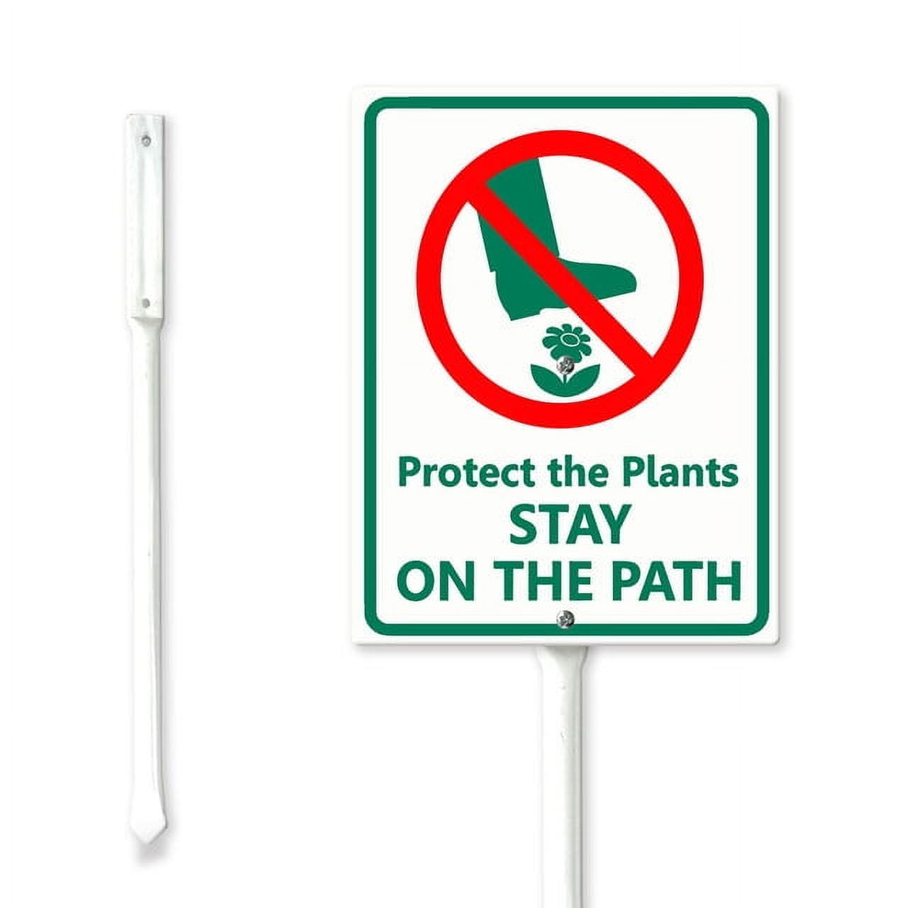SRongmao 8x12inch Lawn Sign Protect The Plants Stay On The Path Yard ...