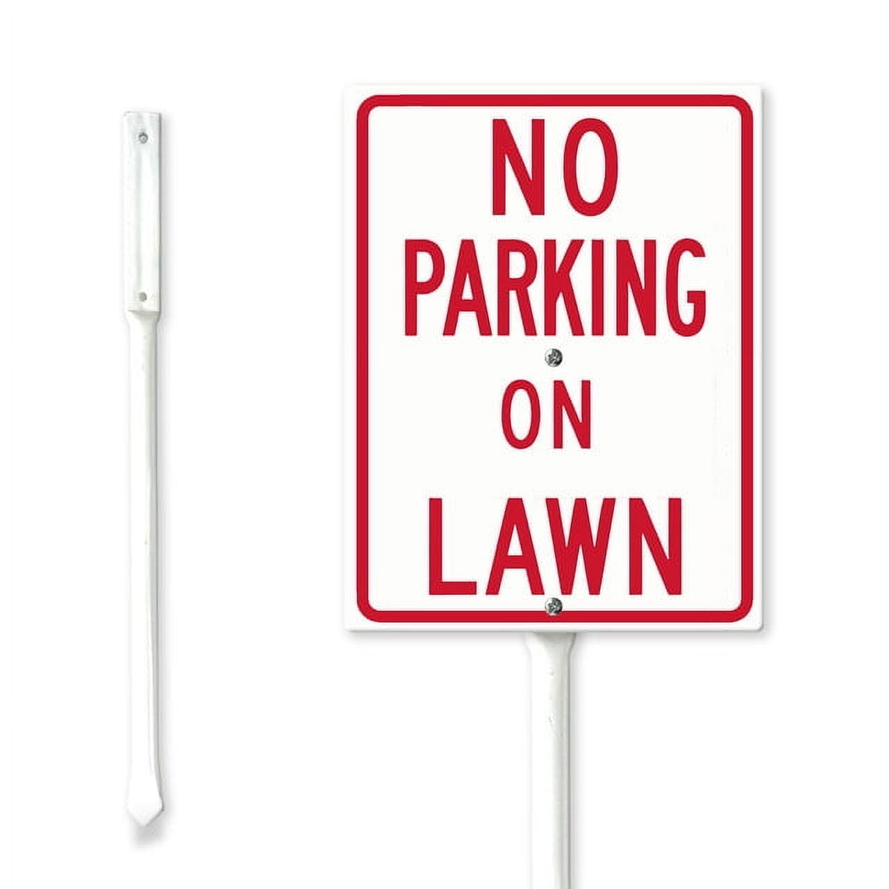 SRongmao 8x12inch No Parking On Lawn Yard Sign with Stake Sturdy Aluminum Yard Sign Yard Plaque ...