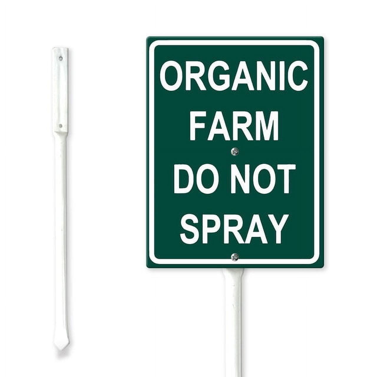 SRongmao 8x12inch Organic Farm Do Not Spray Yard Sign with Stake Sturdy ...