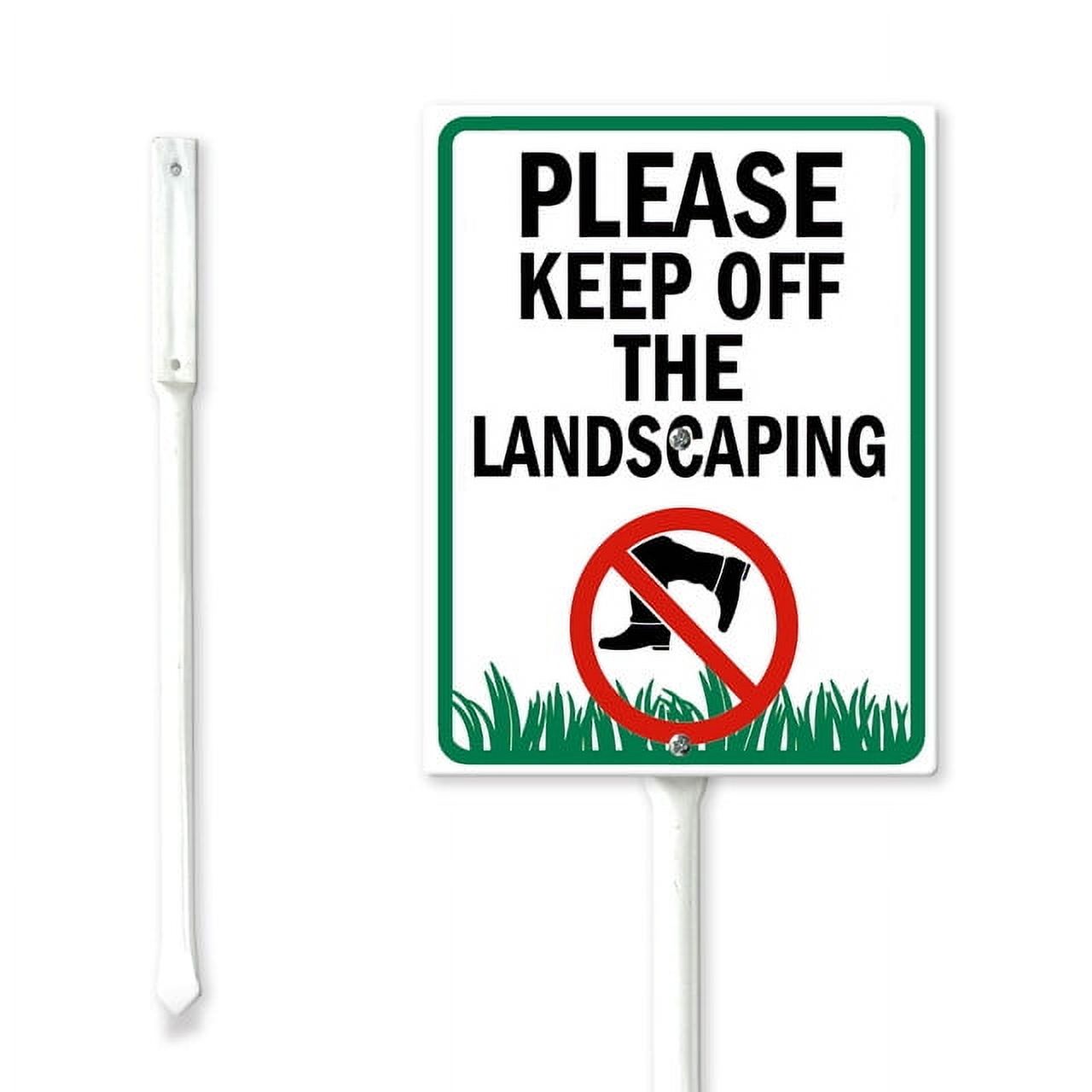 SRongmao 8x12inch Please Keep Off Of The Landscaping Yard Sign with ...