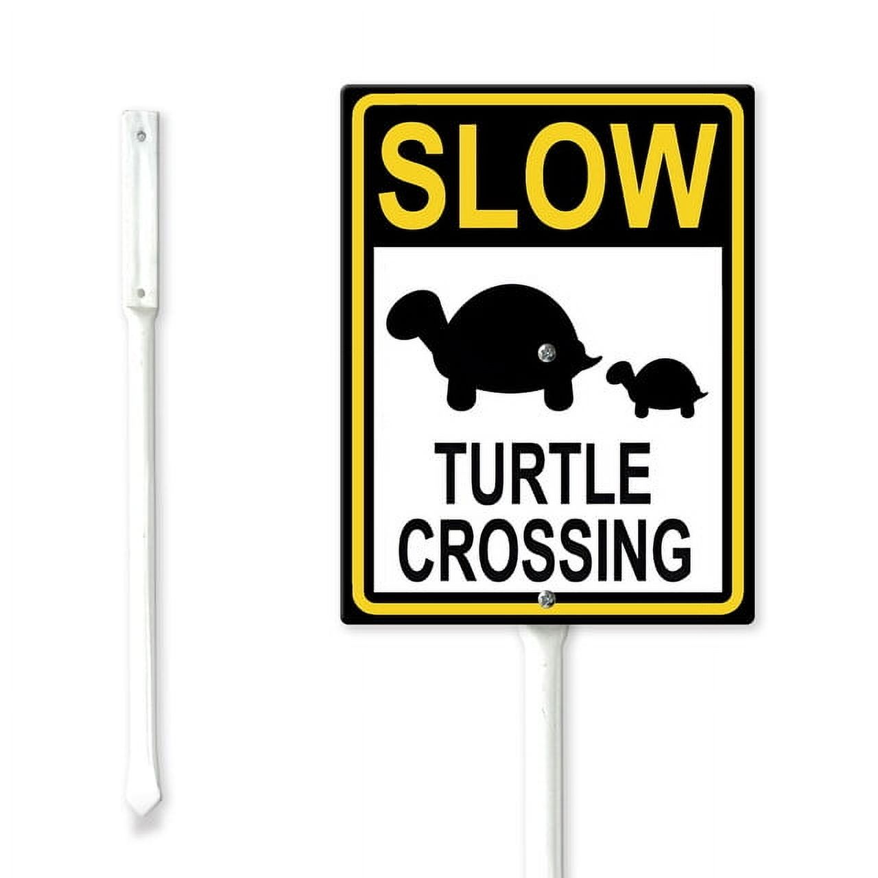 SRongmao 8x12inch Slow Down Sign Warning Sign Slow Turtle Crossing Yard ...