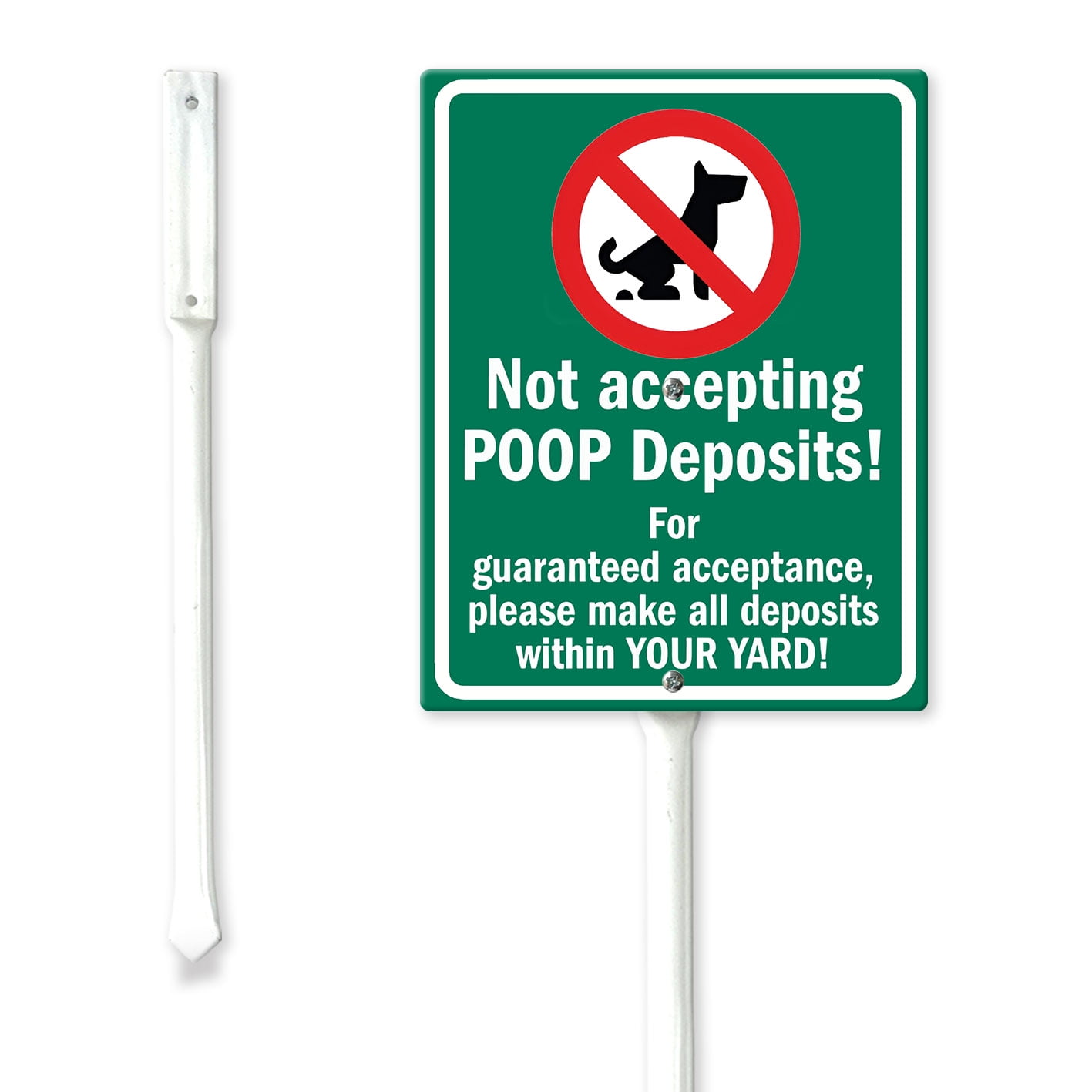 SRongmao Not Accepting Poop Deposits Yard Sign with Stakes 8x12inch ...