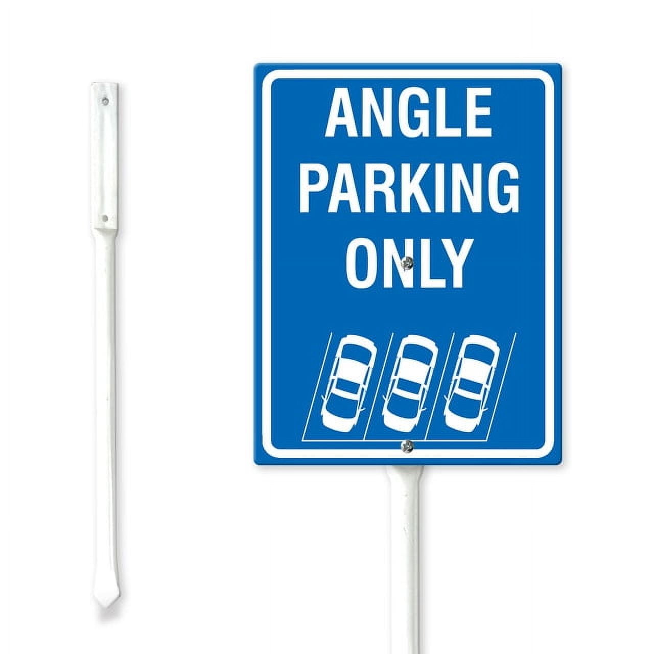 SRongmao Angle Parking Only Yard Sign with Stake 7x8.8inch Sturdy ...