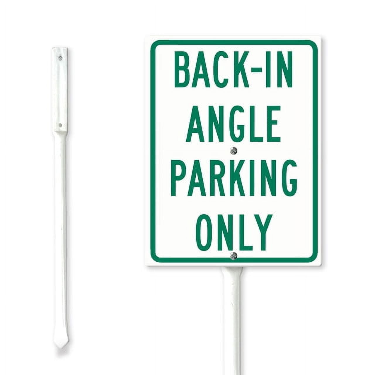 SRongmao Back In Angle Parking Only Yard Sign with Stake 8x12inch ...