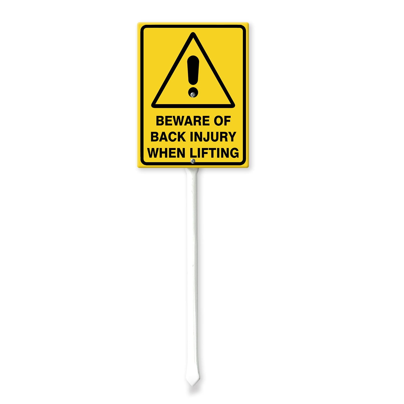 SRongmao Beware Of Back Injury When Lifting Sign with Stake 4.6x6inch ...