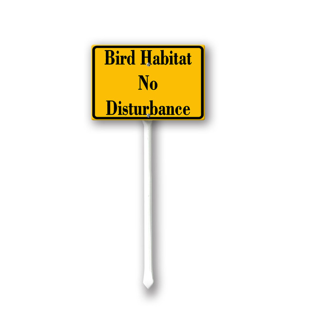 SRongmao Beware Yard Sign Bird Habitat No Disturbance Sign with Metal ...