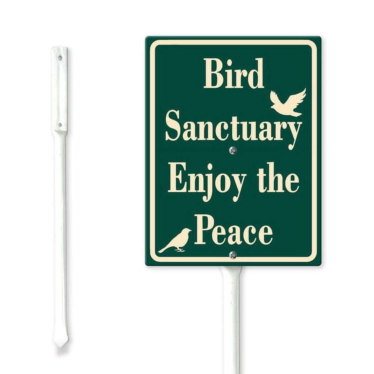 SRongmao Bird Sanctuary Enjoy the Peace Yard Sign with Stake 4.6x6inch ...