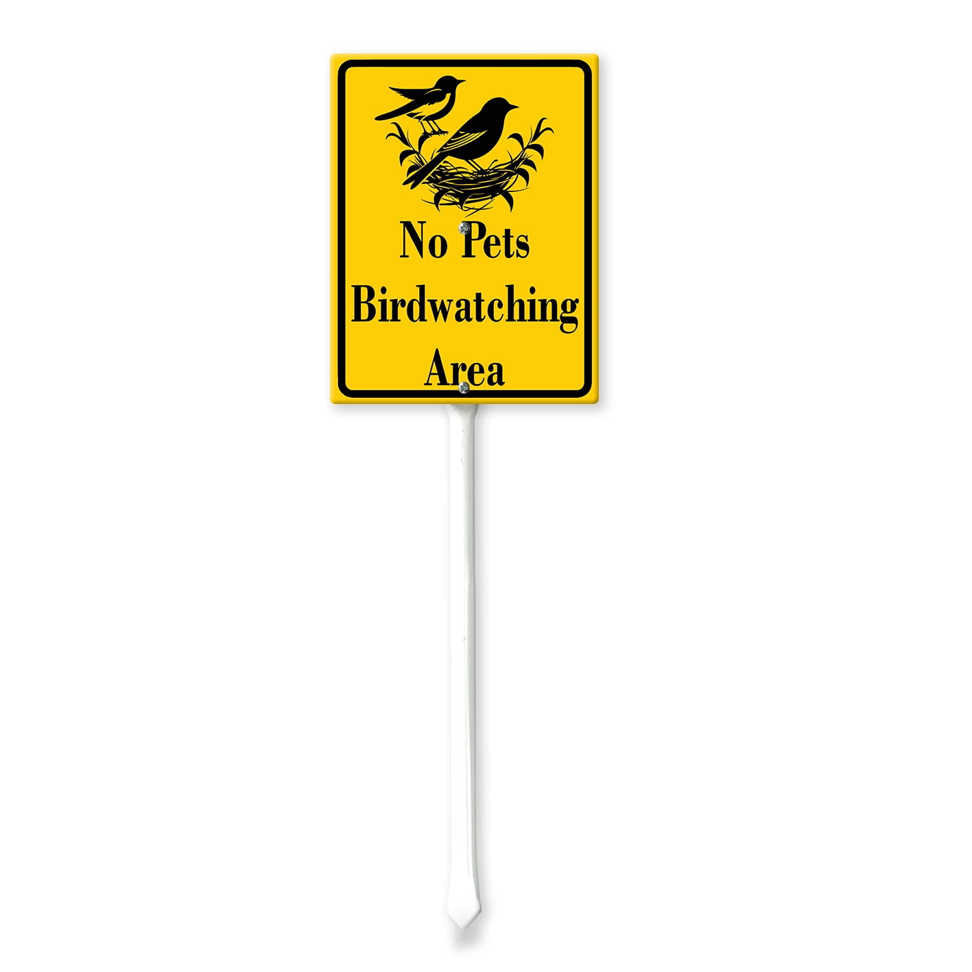 SRongmao Bird Sign No Pets Birdwatching Area Yard Sign with Stake 7x8 ...