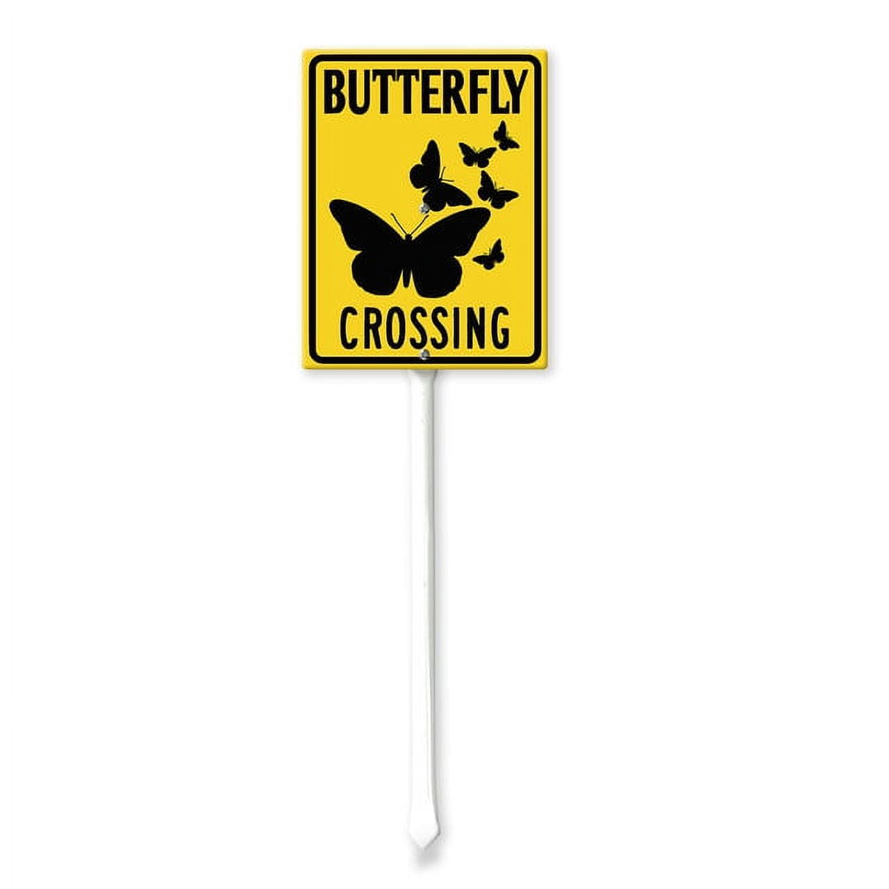 SRongmao Butterfly Crossing Sign for Yard with Stake 8x12inch Yard ...