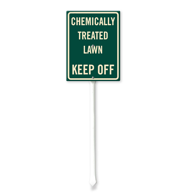 SRongmao Chemically Treated Lawn Keep Off Yard Sign with Stake 8x12inch ...