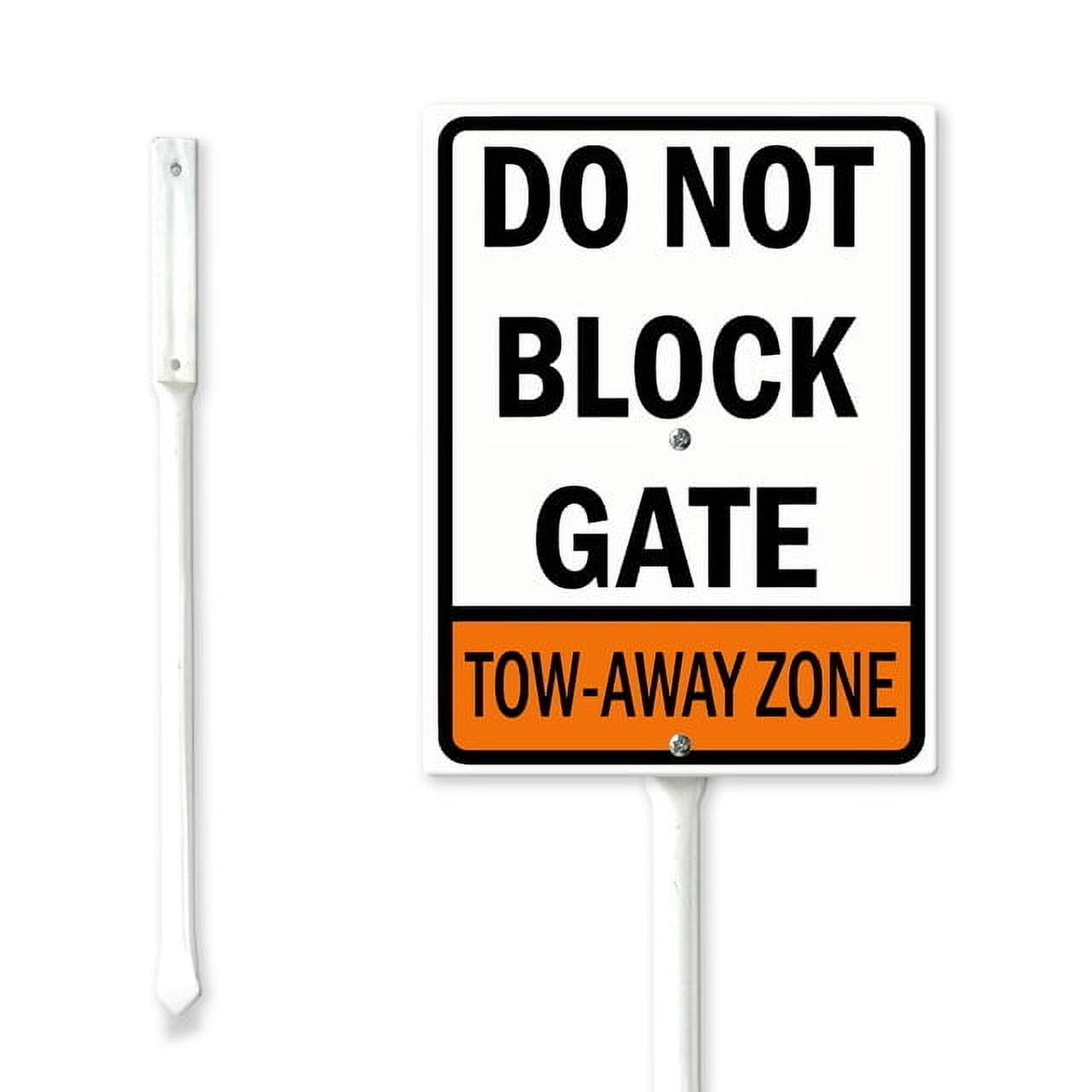 SRongmao Do Not Block Gate Yard Sign with Stakes 8x12inch Sturdy Aluminum Yard Signs Rust Free ...