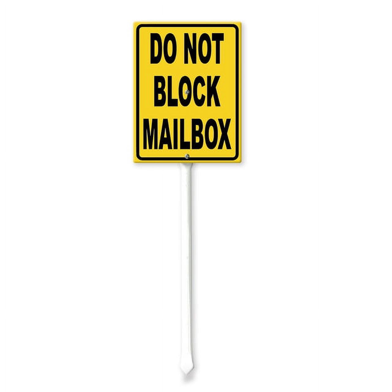 SRongmao Do Not Block Mailbox Yard Sign with Stake 8x12inch Rustproof Aluminum Sign Outdoor ...